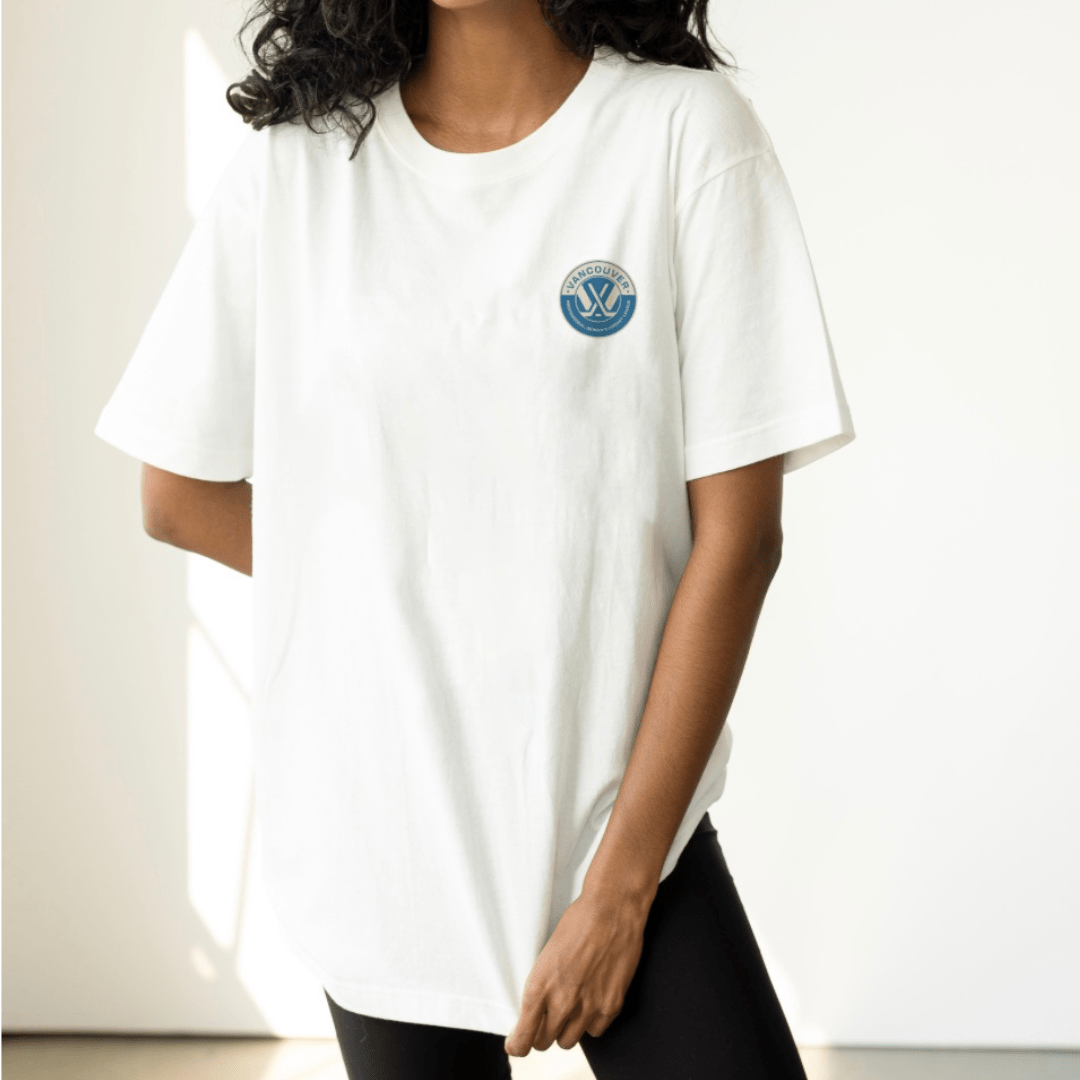Vancouver Adult Line Change Arched Design Oversized T-Shirt – The Official Canada Shop of the PWHL